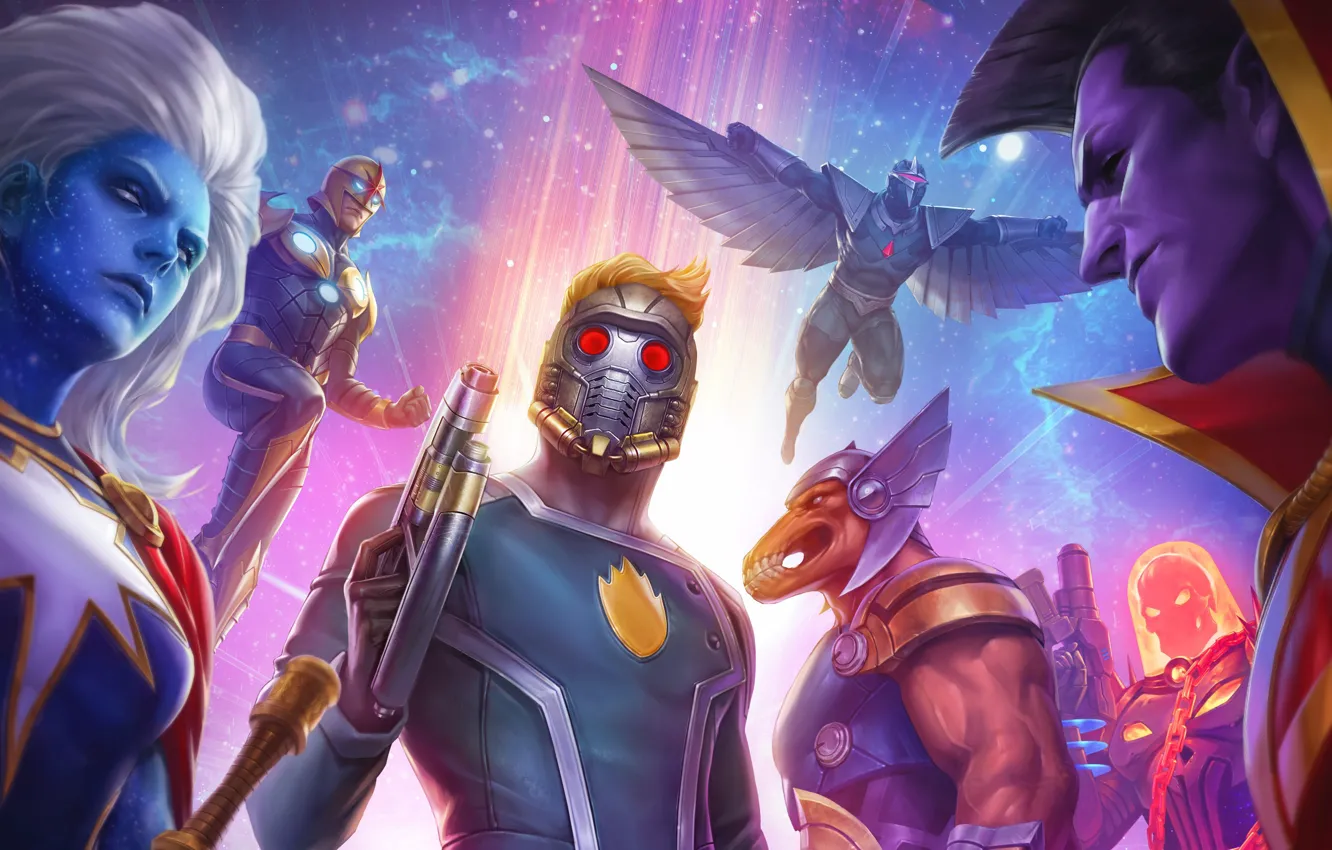 Wallpaper Ghost Rider, Nova, starlord, Future Fight, Marvel Future ...