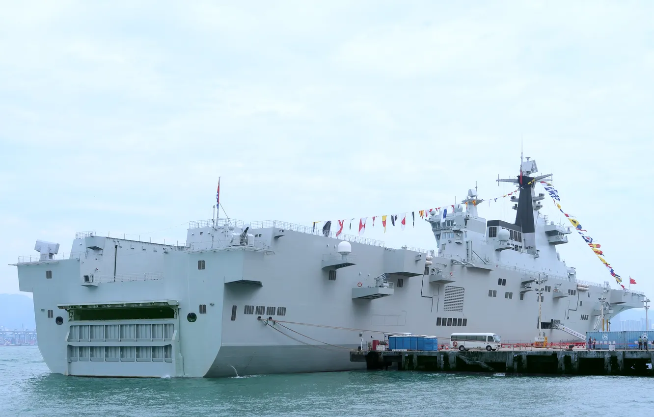 Wallpaper China, amphibious assault ship, Hainan, type 075 for mobile ...