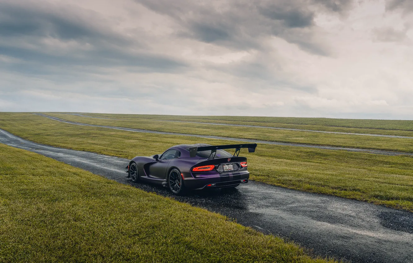 Wallpaper Dodge, Viper, road, field for mobile and desktop, section ...