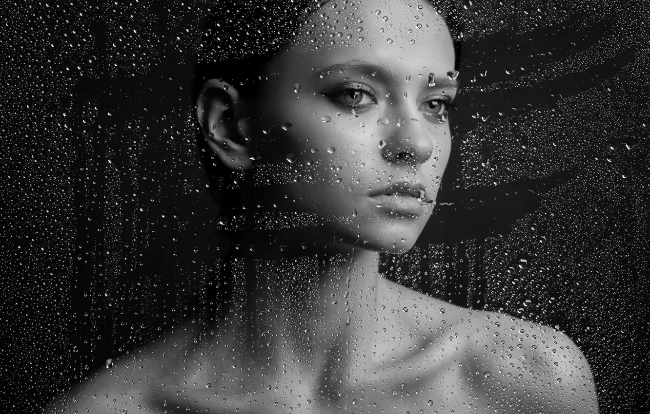 Wallpaper glass, model, pretty, Alexey Puchkovsky for mobile and ...