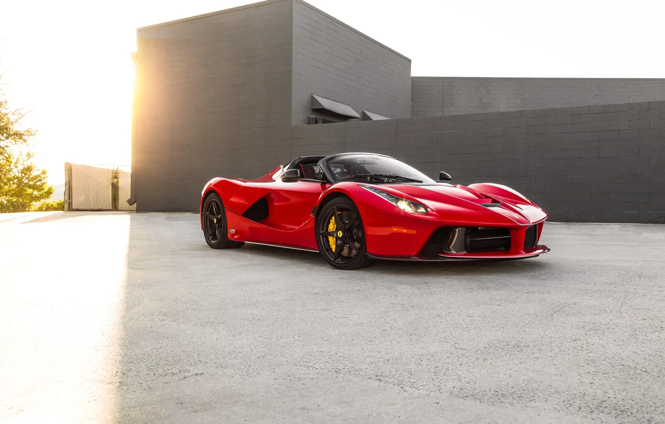 Wallpaper Red, Sun, LaFerrari for mobile and desktop, section ferrari ...