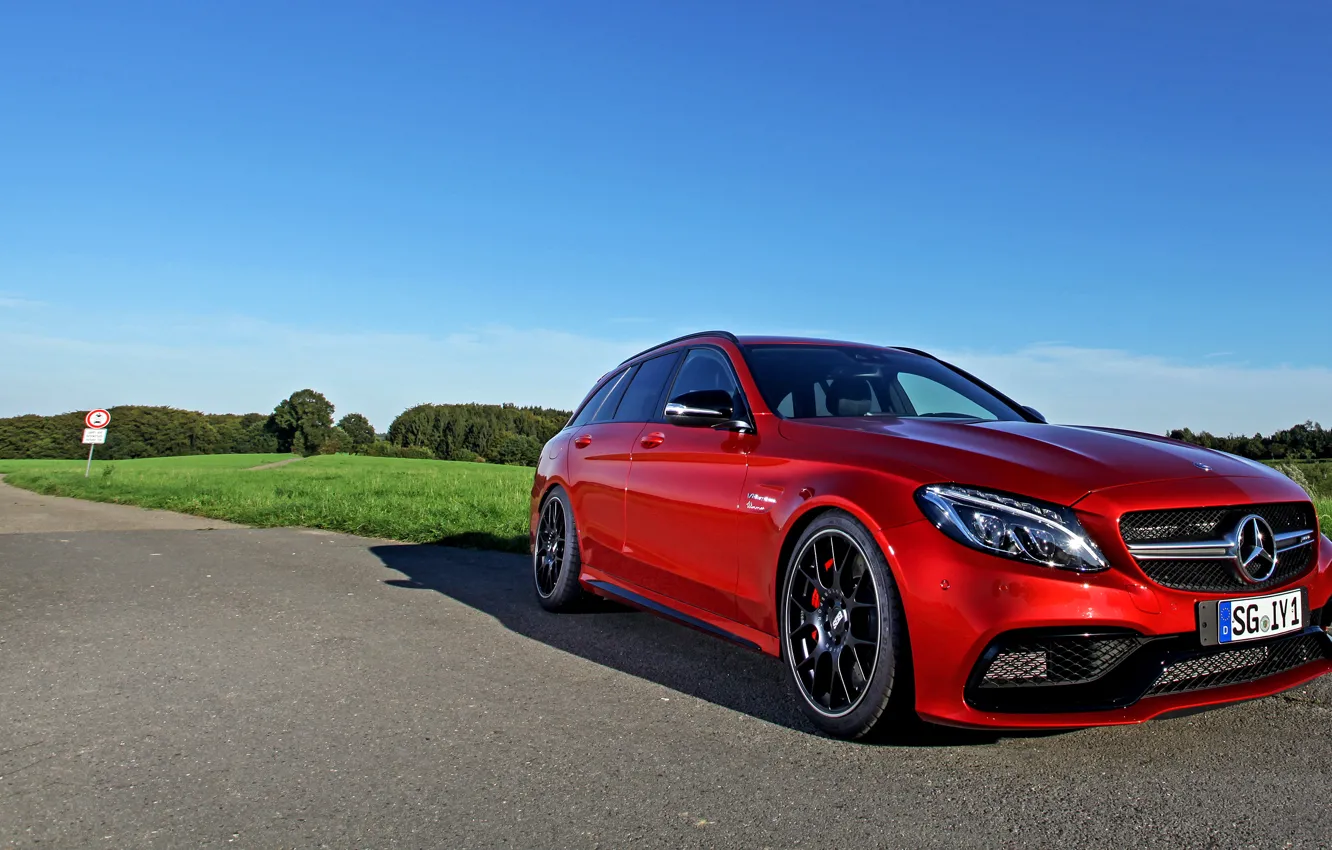 Wallpaper red, Mercedes-Benz, Mercedes, AMG, Wimmer, C-Class, S205 ...