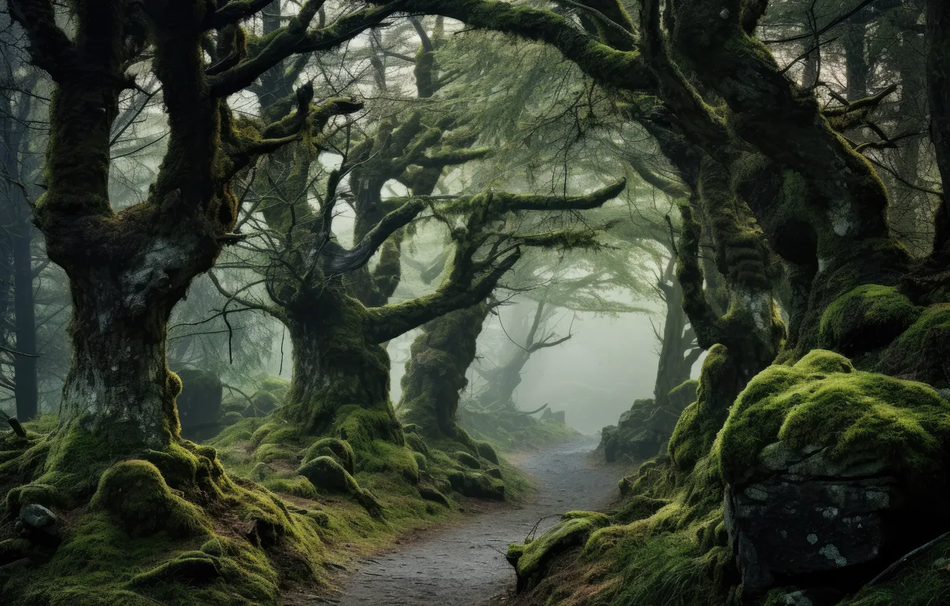 Wallpaper green, forest, trees for mobile and desktop, section ...