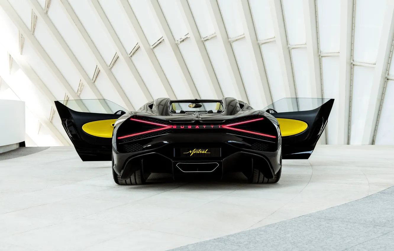 Wallpaper Bugatti, rear view, W16 Mistral, Bugatti W16 Mistral for ...