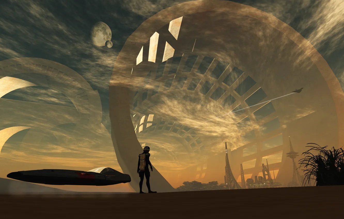 Wallpaper planet, facilities, camera, ribbel cylinder, Parallel World ...