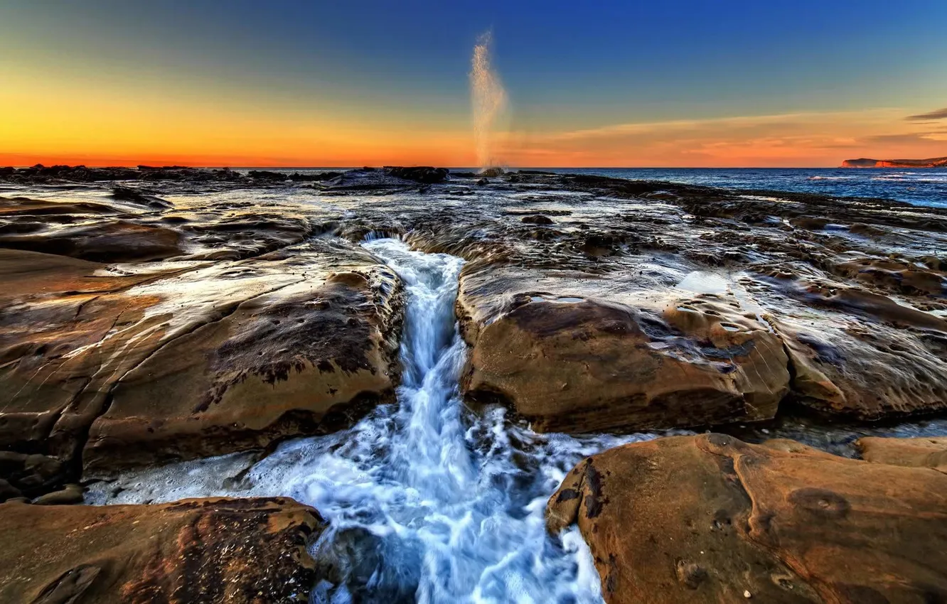 Wallpaper the sky, stones, rocks, Australia, glow, New South Wales ...