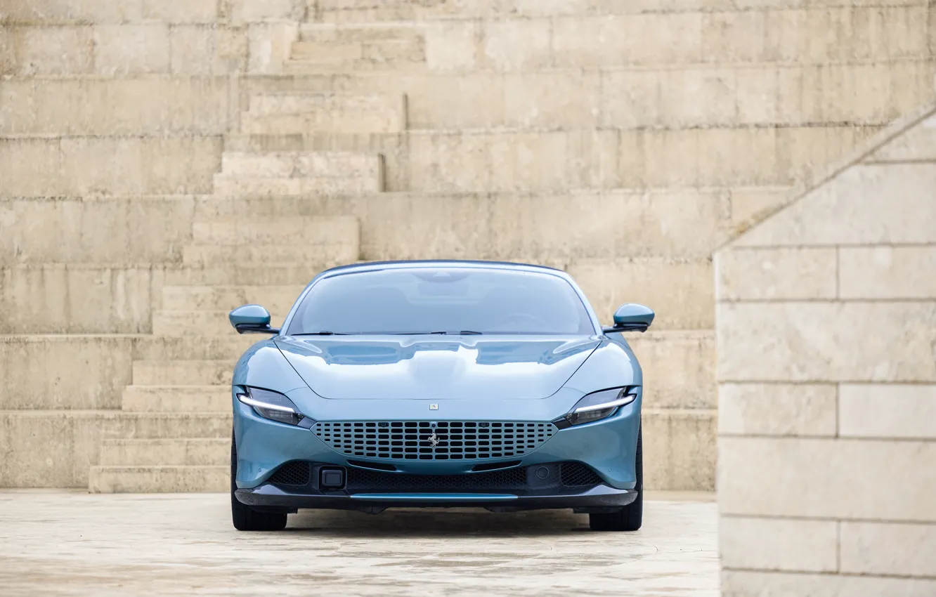 Wallpaper Ferrari, Roma, front view, Ferrari Roma Spider for mobile and ...