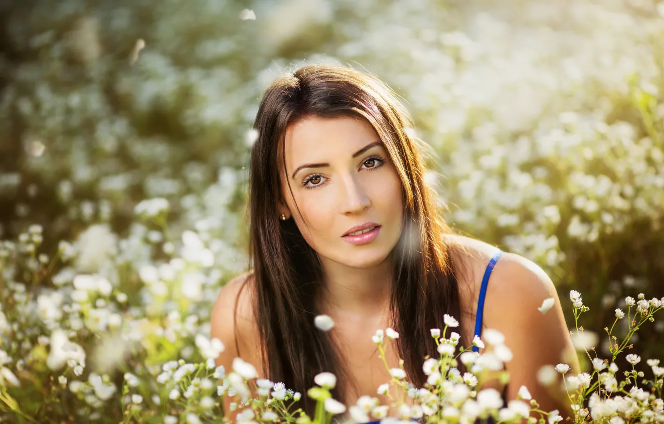 Wallpaper look, girl, face, pose, portrait, makeup for mobile and ...