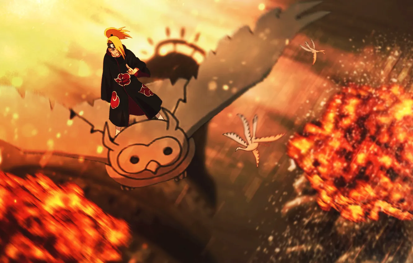 Wallpaper the explosion, naruto, naruto, akatsuki, akatsuki, Deidara ...