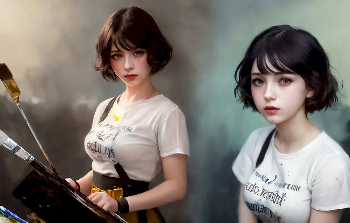 Wallpaper Asian, cutie, asian, digital art, digital art, cutie, asian ...