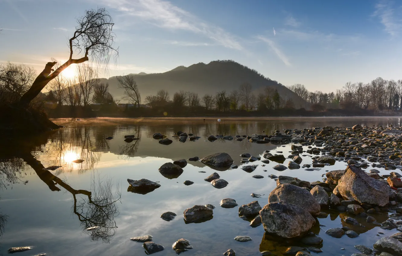 Wallpaper nature, river, morning for mobile and desktop, section ...