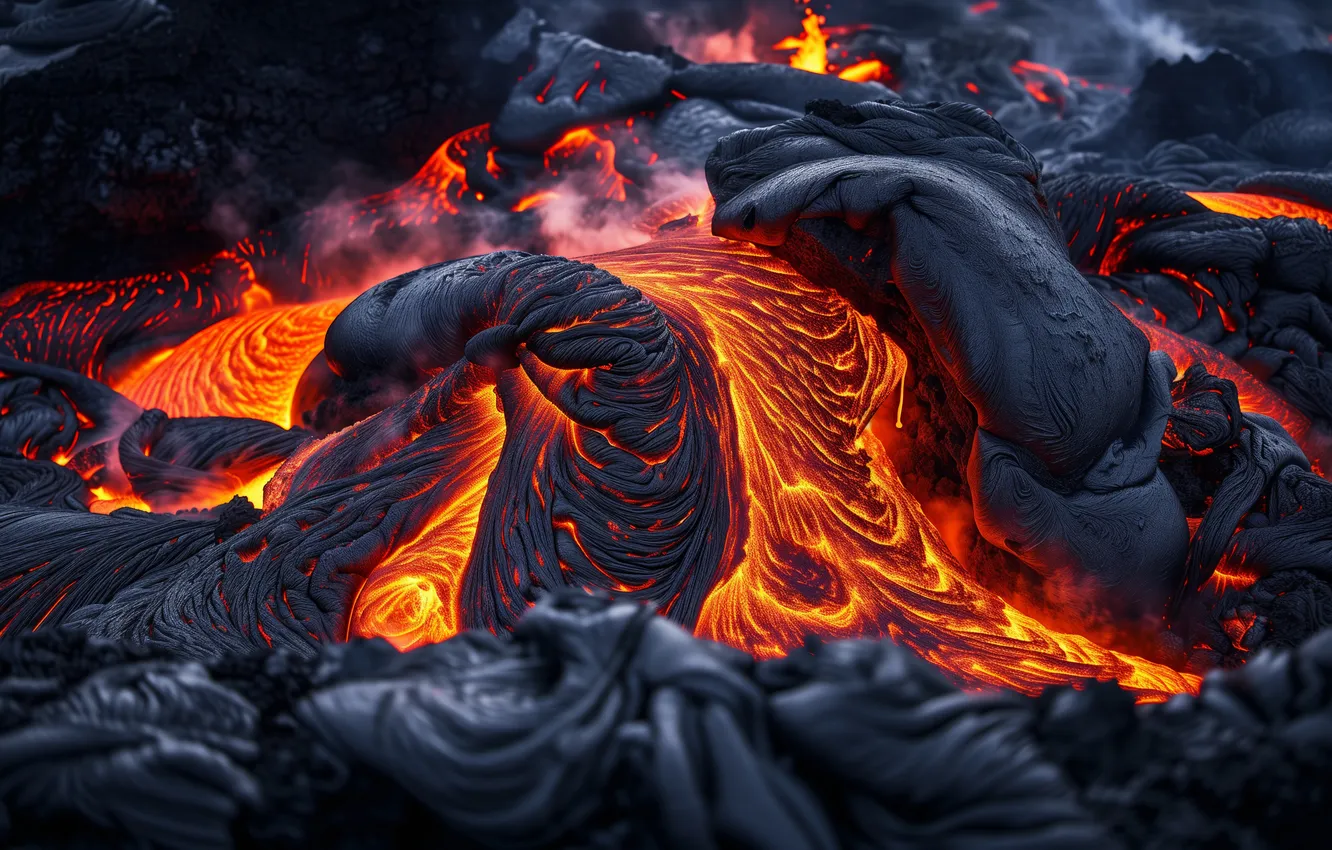 Wallpaper colors, lava, Heat for mobile and desktop, section макро ...