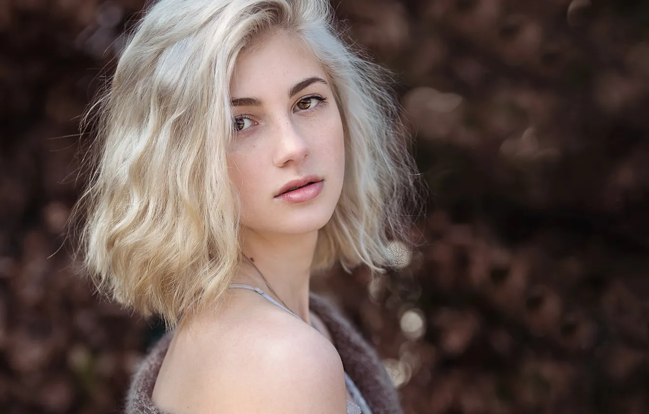 Wallpaper look, girl, face, portrait, blonde, Siegart from Schlichting ...