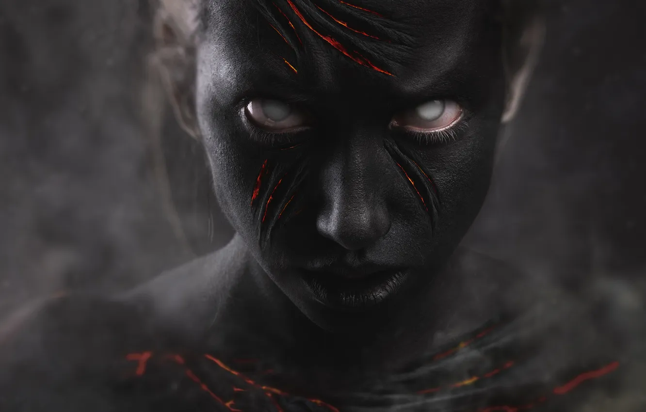 Wallpaper LOOK, FACE, EYES, SCARS, photographer Alexander Prime, image ...