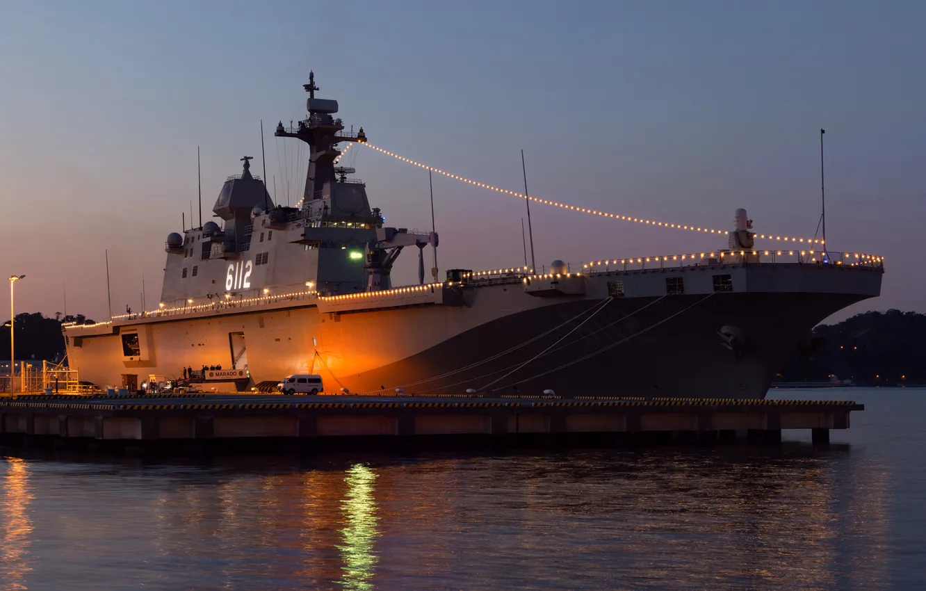 Wallpaper amphibious assault ship, The Republic Of Korea, LPH-6112 ...