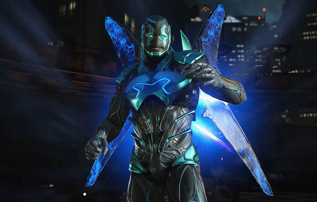 Wallpaper game, Blue Beetle, Injustice 2, Jaime Reyes for mobile and ...