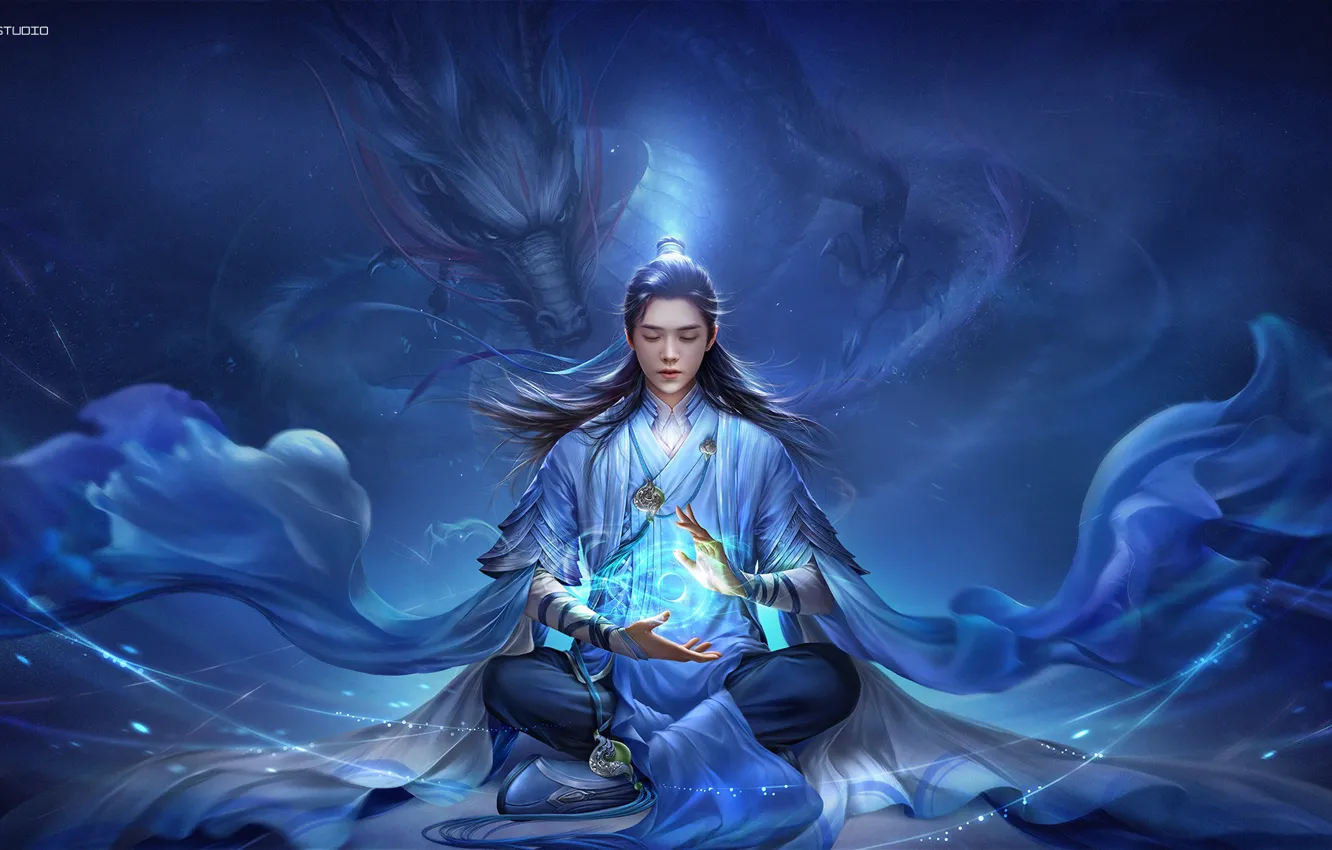 Wallpaper girl, fantasy, dragon, digital art, artwork, fantasy art ...