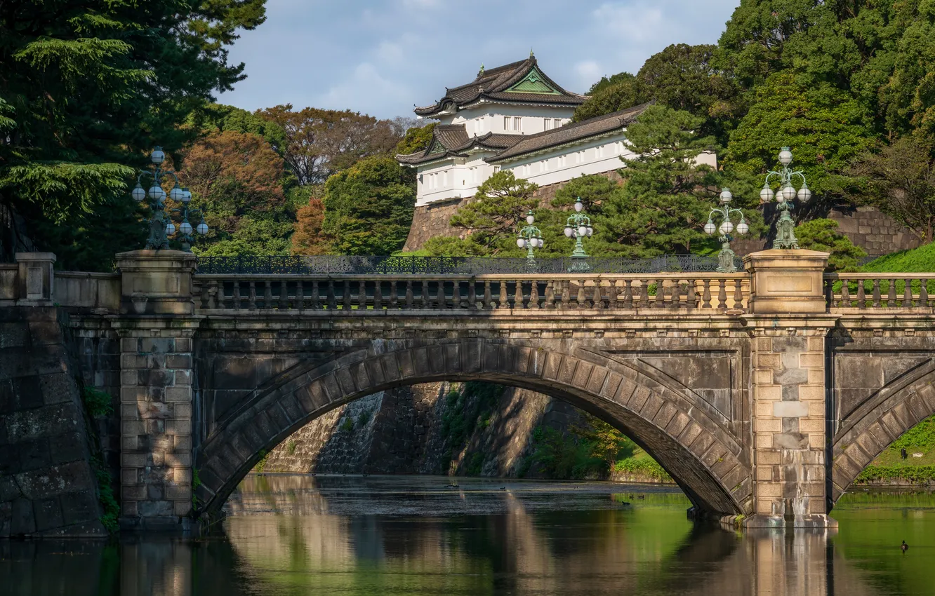 Wallpaper water, bridge, Japan, Tokyo, Tokyo, Japan, Palace, ditch for ...