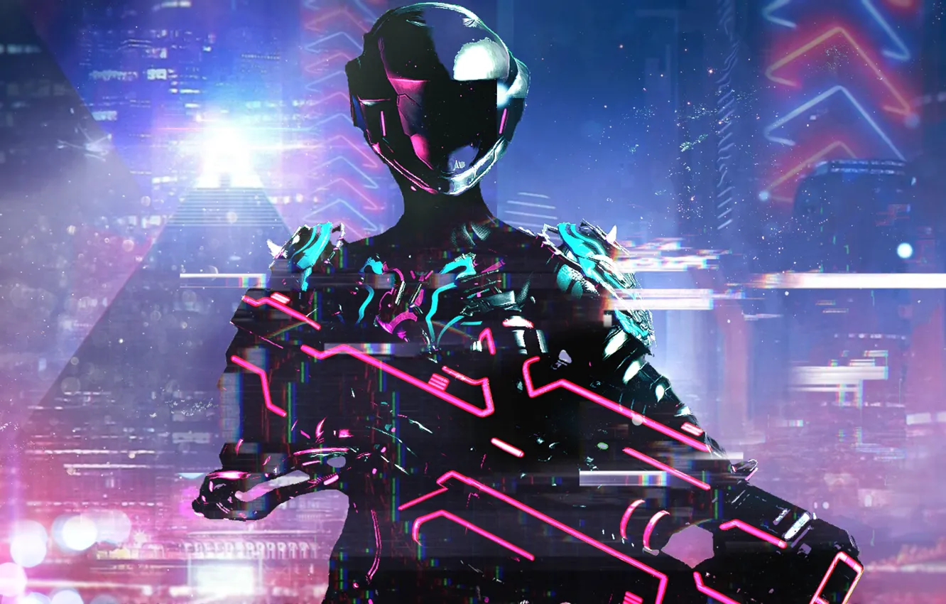 Wallpaper Art, Neon, Warframe, Cyber, Cyberpunk, Retrowave, Warframe ...