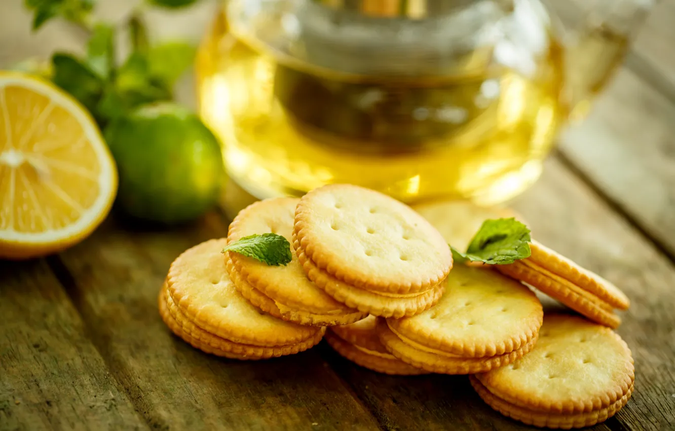 Wallpaper tea, kettle, cookies, crackers for mobile and desktop ...
