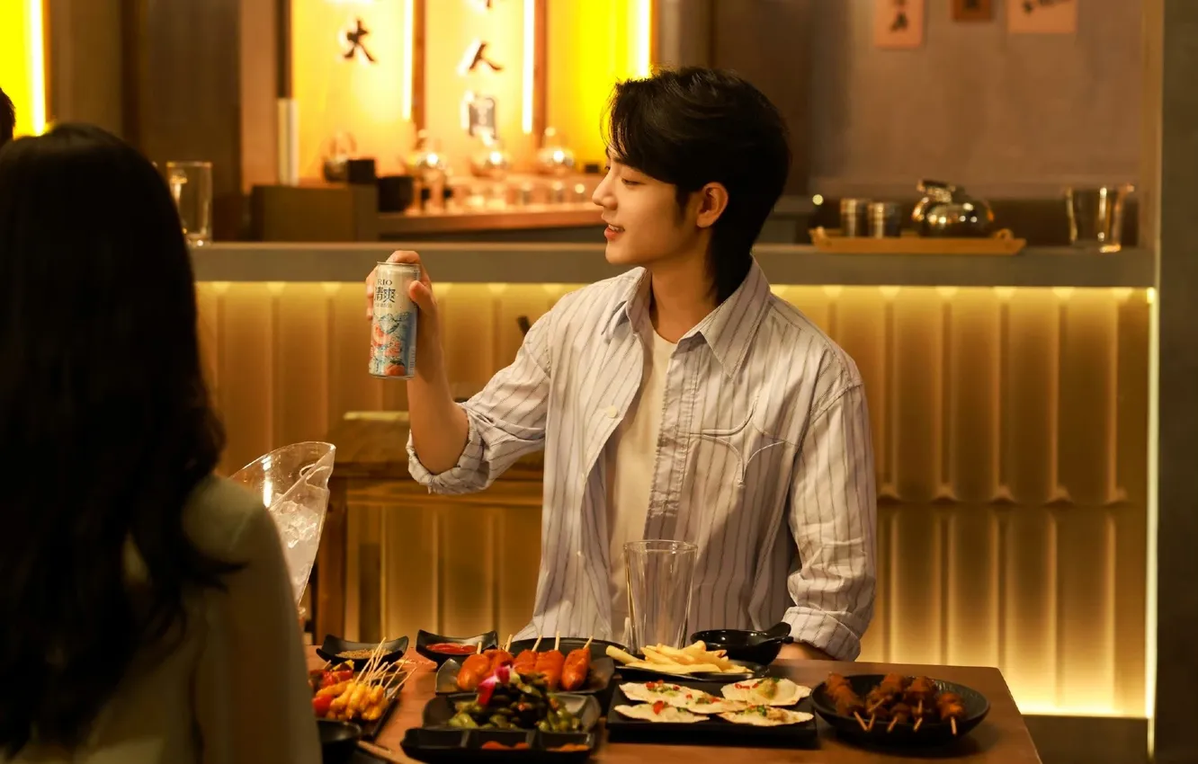 Wallpaper food, China, actor, Bank, shirt, feast, Xiao Zhan, Xiao Jan ...