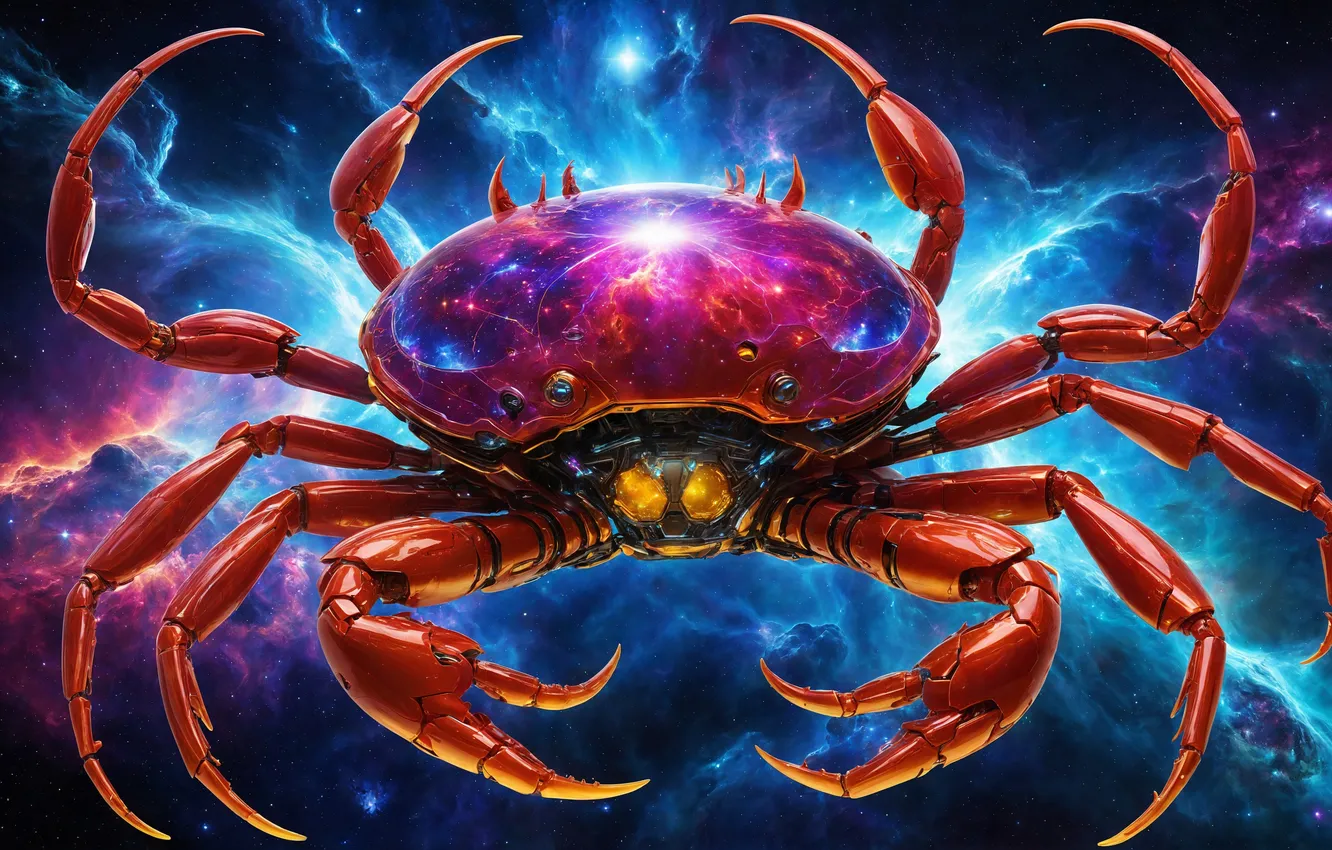 Wallpaper crab, zodiac, cancers for mobile and desktop, section ии арт, resolution 3760x2144 ...
