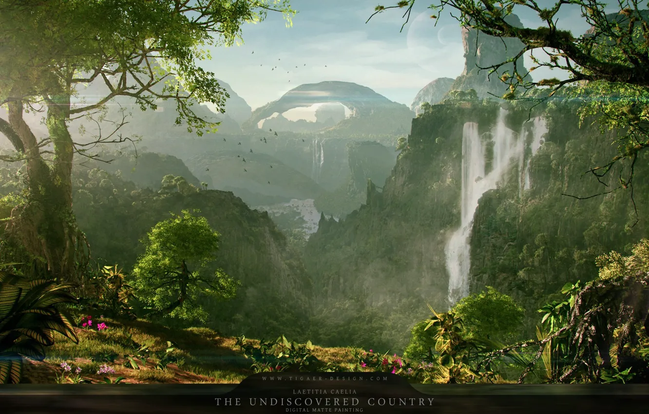 Wallpaper birds, waterfall, the undiscovered country for mobile and ...