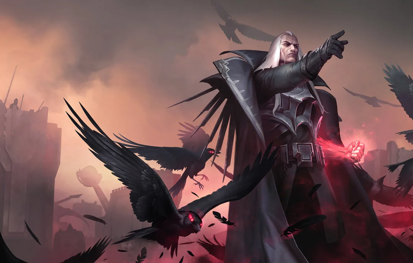 Wallpaper crows, vampire, Swain, Legends of Runeterra for mobile and ...