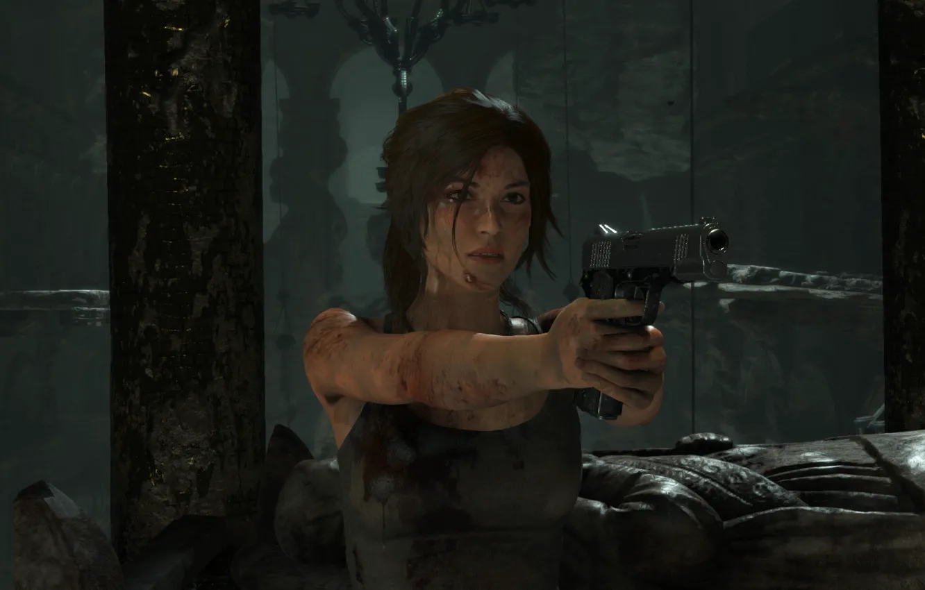 Wallpaper Gun, Lara Croft, Rise Of The Tomb Raider images for desktop ...