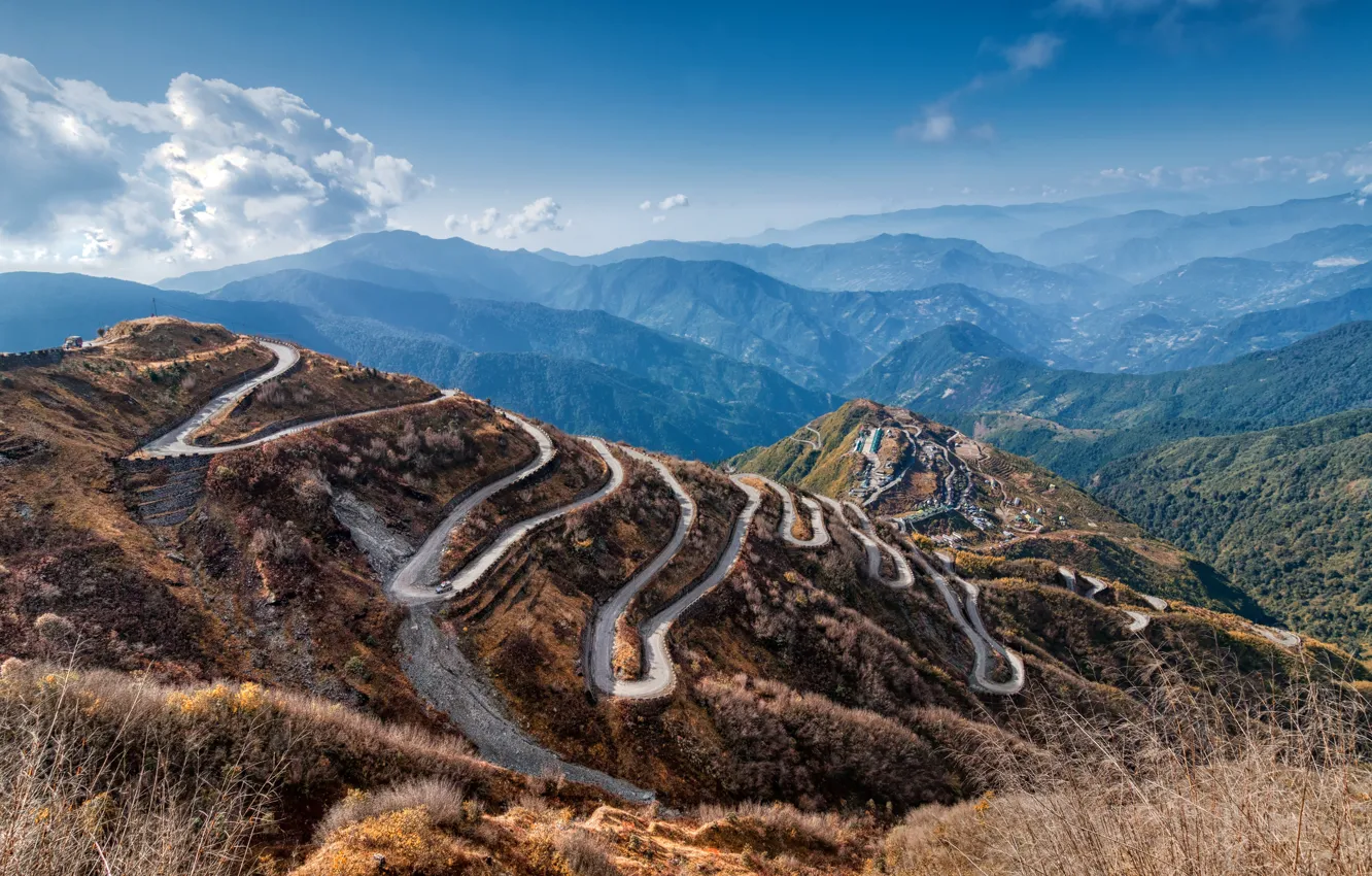 Wallpaper road, mountains, slope, curves images for desktop, section ...