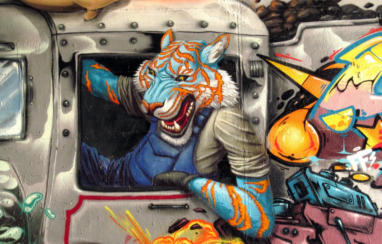 Wallpaper wall, graffiti, figure for mobile and desktop, section ...