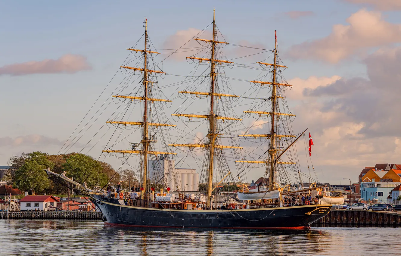 Wallpaper ship, Denmark, sailing, training, Georg Stage for mobile and ...