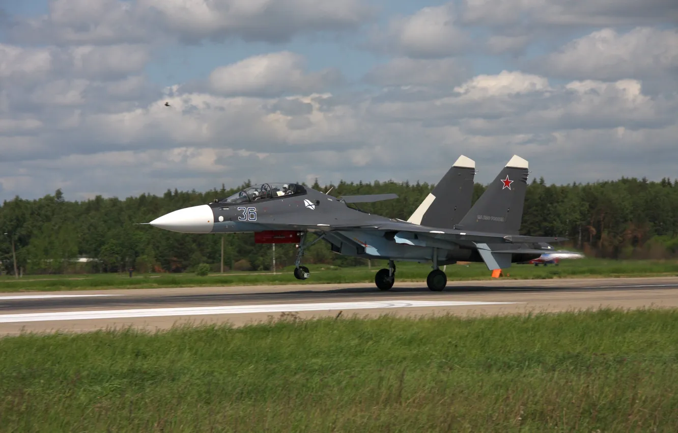 Wallpaper fighter, the airfield, multipurpose, Su-30 SM for mobile and ...