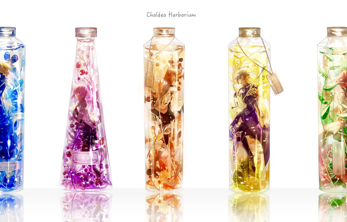 Wallpaper flowers, girls, anime, art, bulb, saber, fate, fate/grand ...