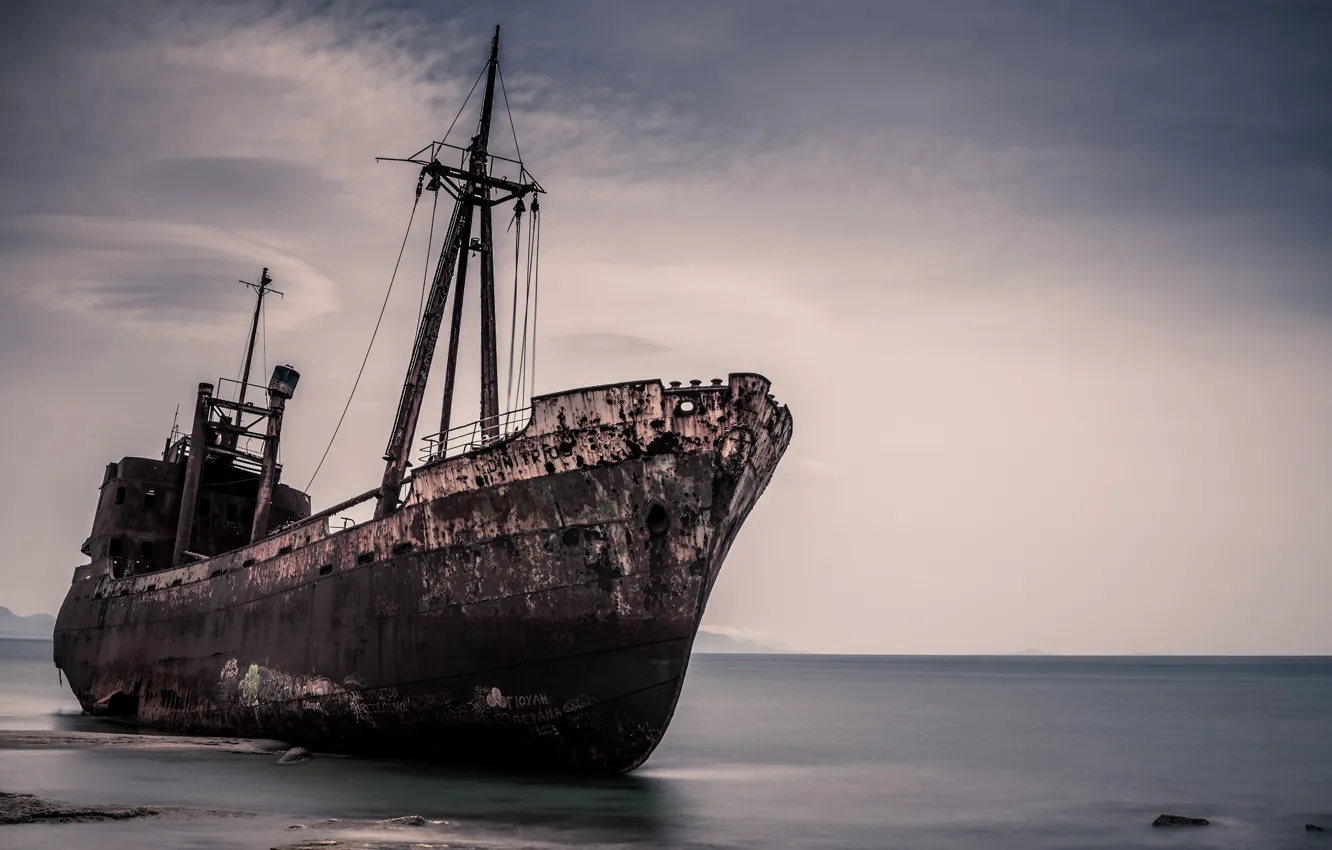 Wallpaper sea, ship, scrap for mobile and desktop, section пейзажи ...