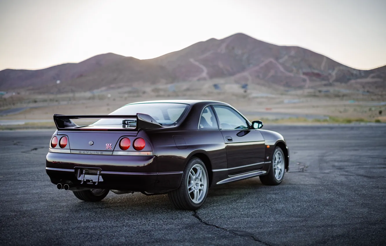 Wallpaper Nissan, GT-R, Skyline, R33, Nissan Skyline GT-R, rear view ...