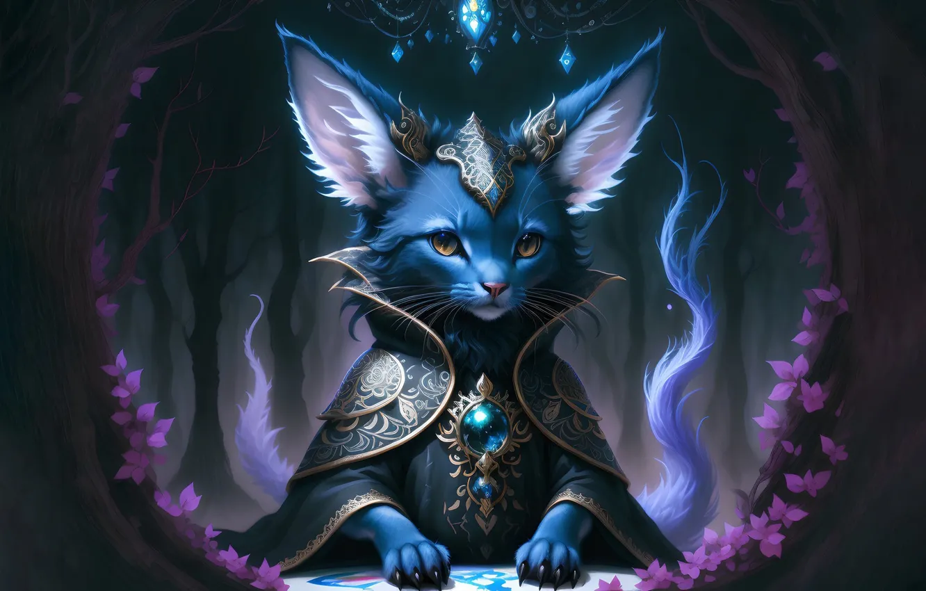 Wallpaper cat, fantasy, costume, fabulous animal for mobile and desktop ...