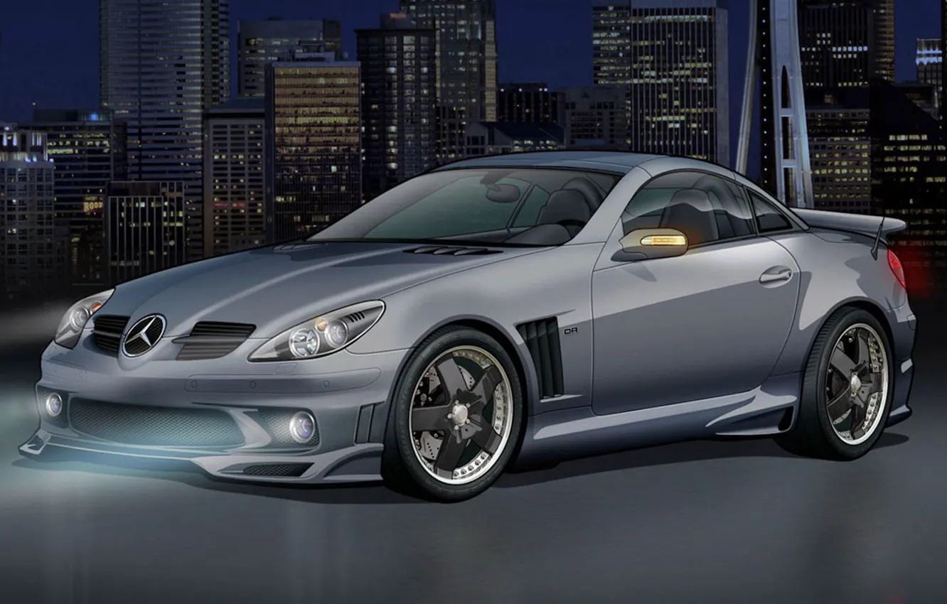 Wallpaper tuning, figure, Mercedes, custom, SLK for mobile and desktop ...