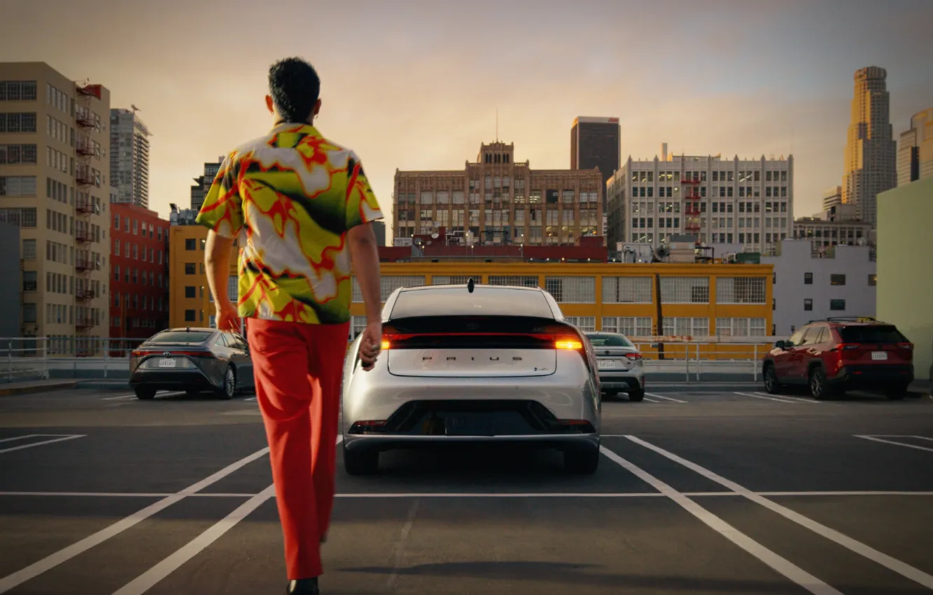 Wallpaper Toyota, Male, Back, 2023, A reborn hybrid, Toyota Prius ...