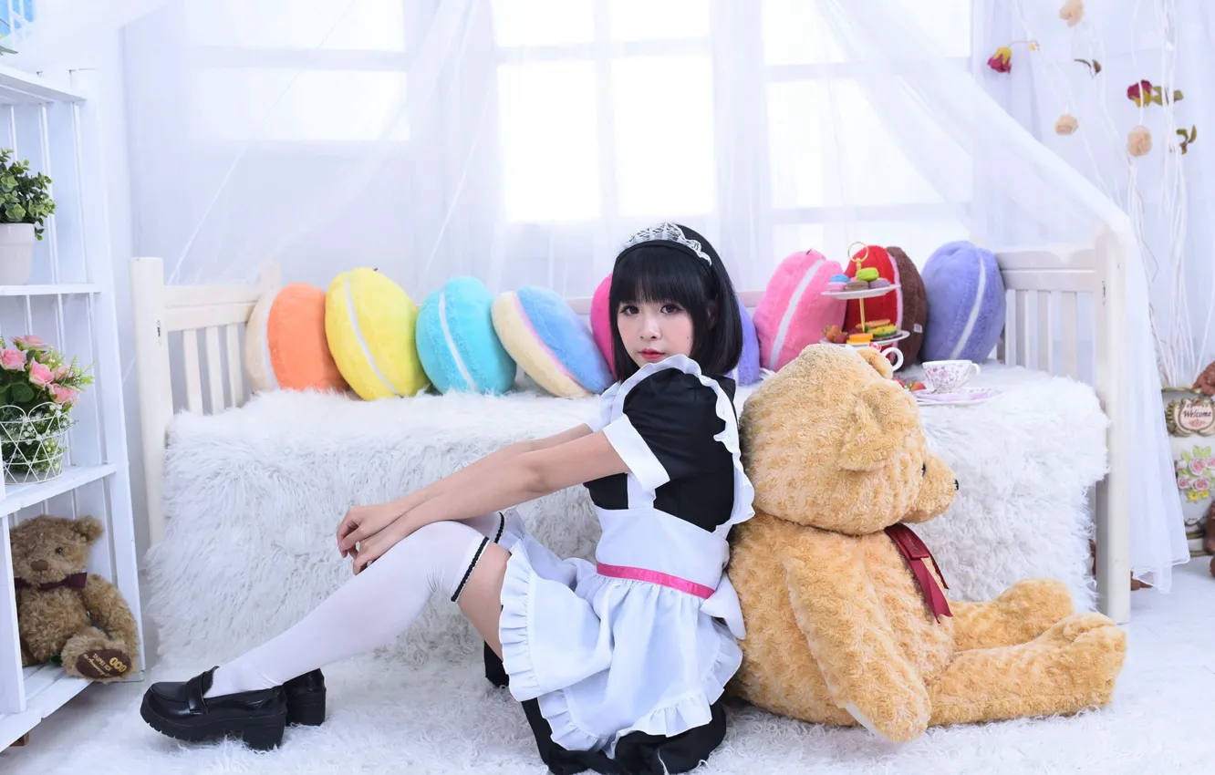 Wallpaper Beautiful, Asian, Model, Woman, Sofa, Pretty, Cosplay ...