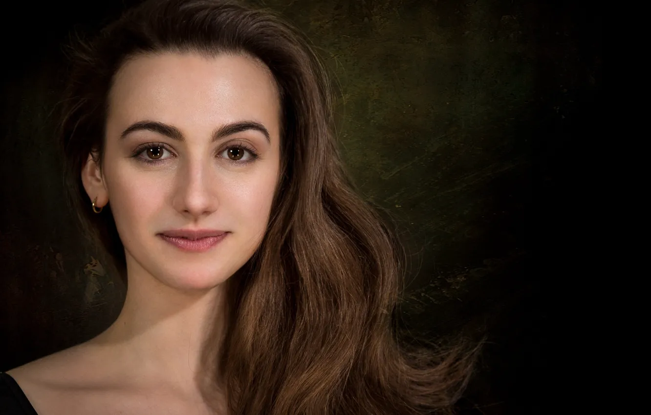 Wallpaper look, girl, face, smile, portrait, brown hair, Siegart from ...