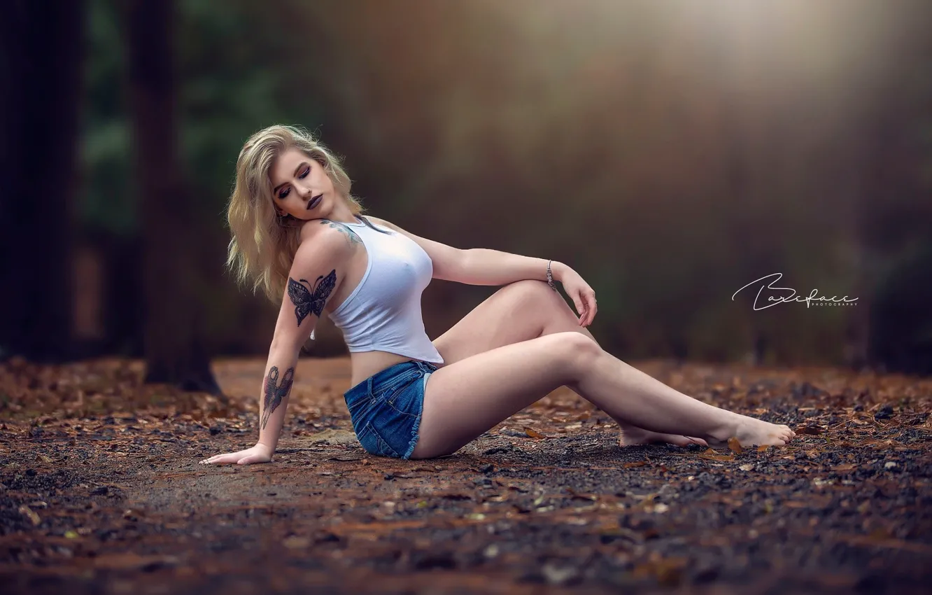 Wallpaper Trees Nature Sexy Pose Park Model Shorts Portrait For