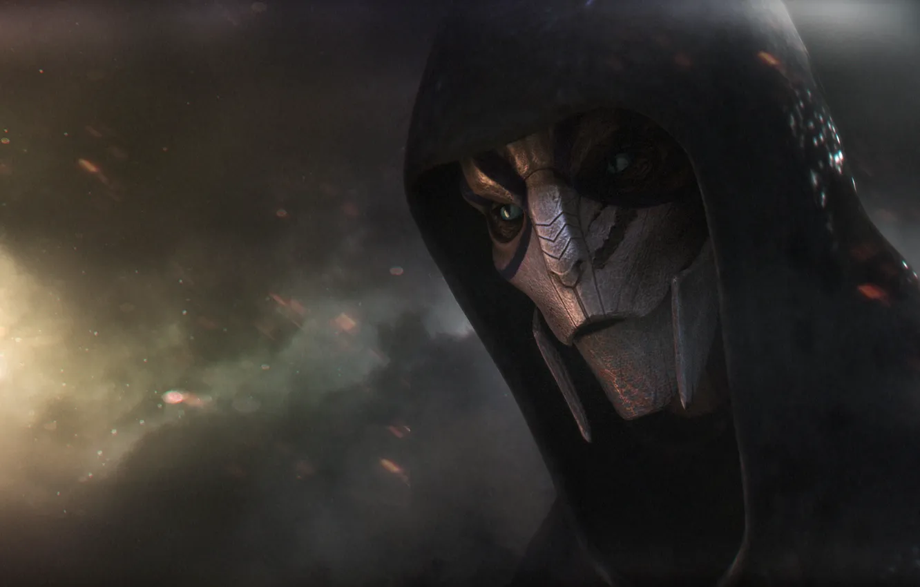 Wallpaper face, hood, mass effect, fan art, turian for mobile and ...