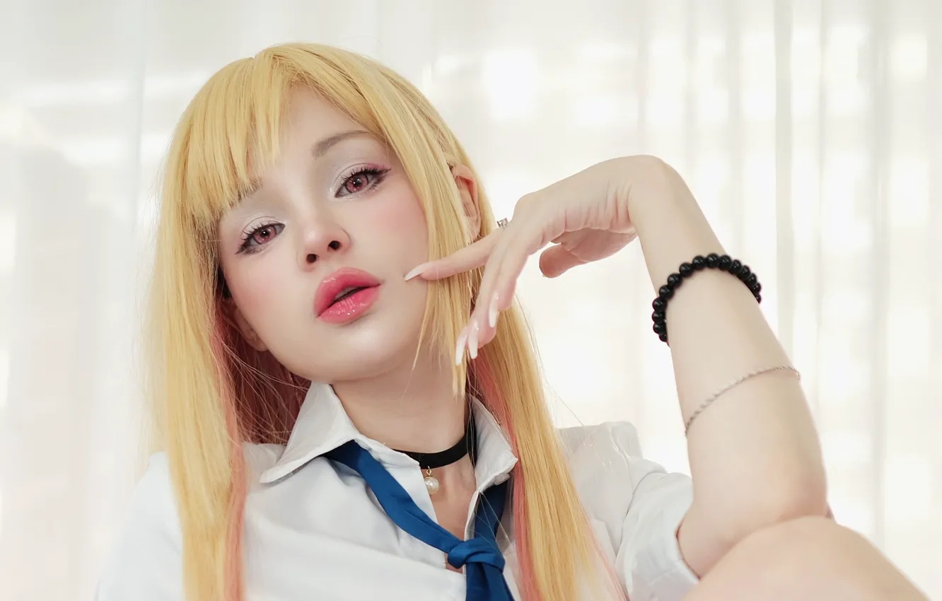Wallpaper Girl Long Hair Beautiful Pretty Lips Face Cosplay 0413