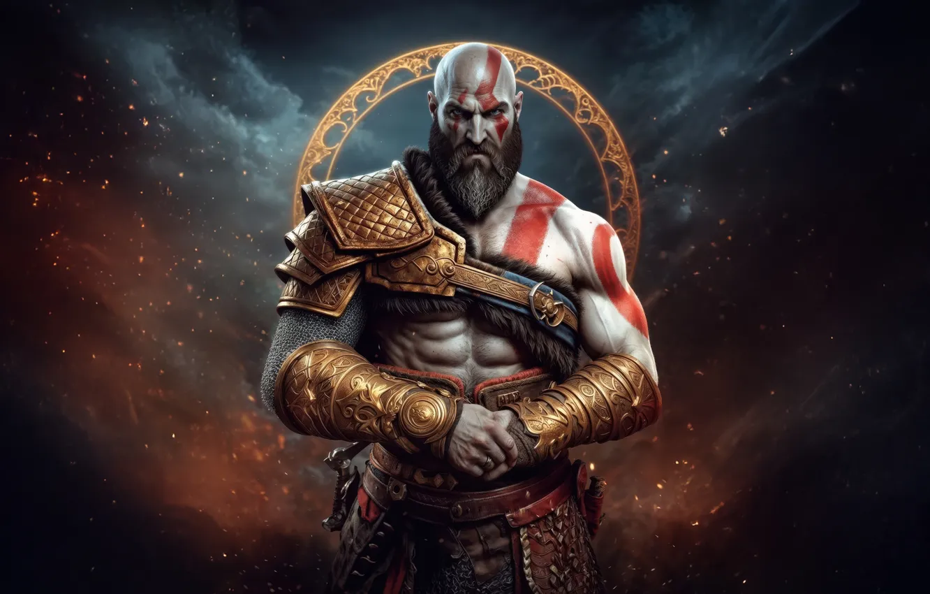Wallpaper Sony, Ragnarok, sky, weapon, Kratos, God of War, snow, blow ...
