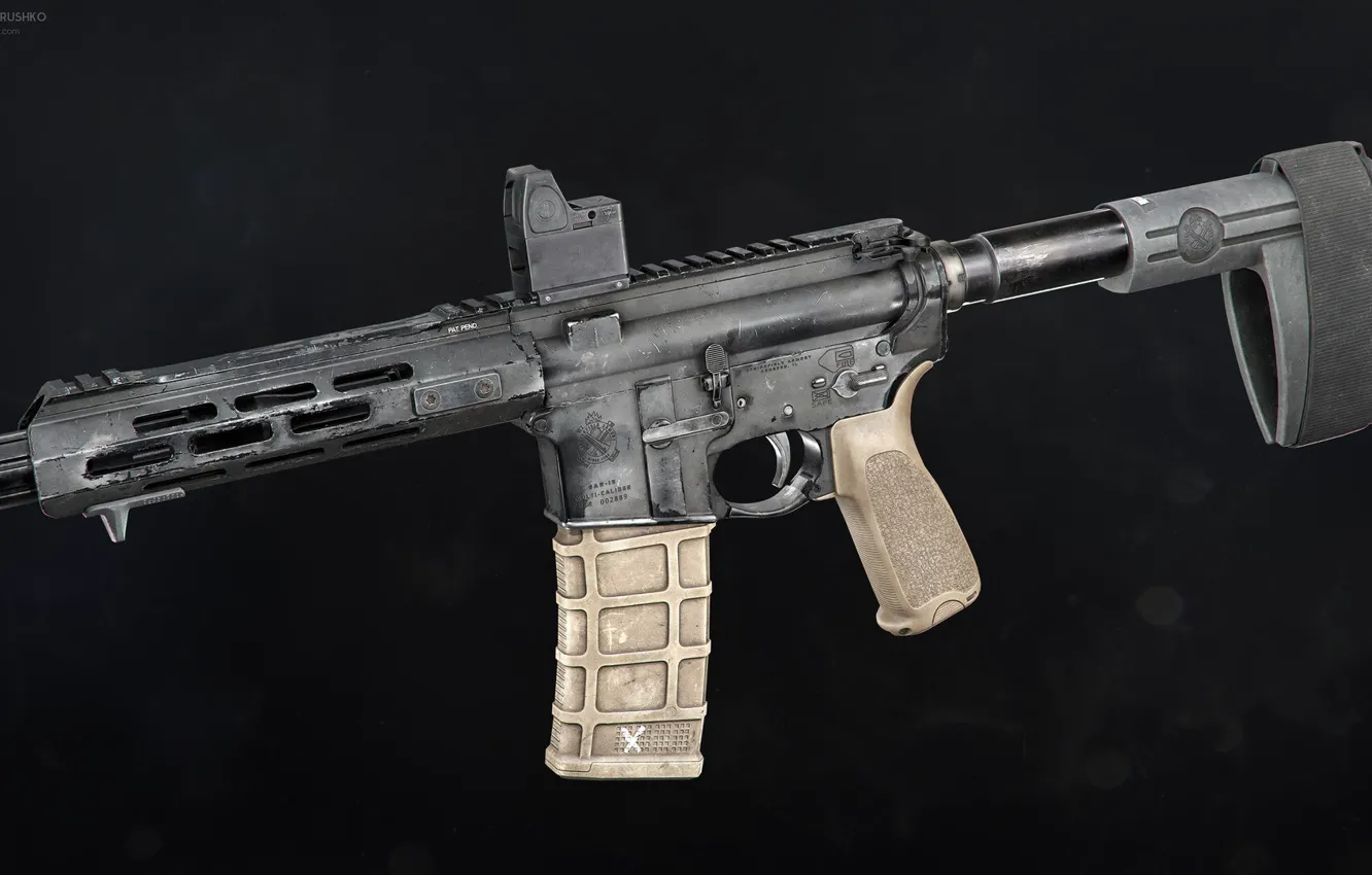 Wallpaper rendering, weapons, rifle, weapon, render, custom, render, 3d ...