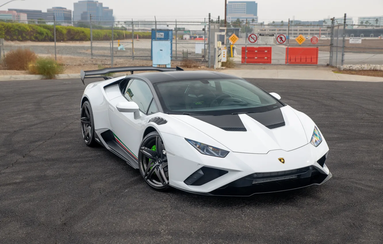 Wallpaper Lamborghini, Front, Vorsteiner, White, Huracan, Lamborghini ...