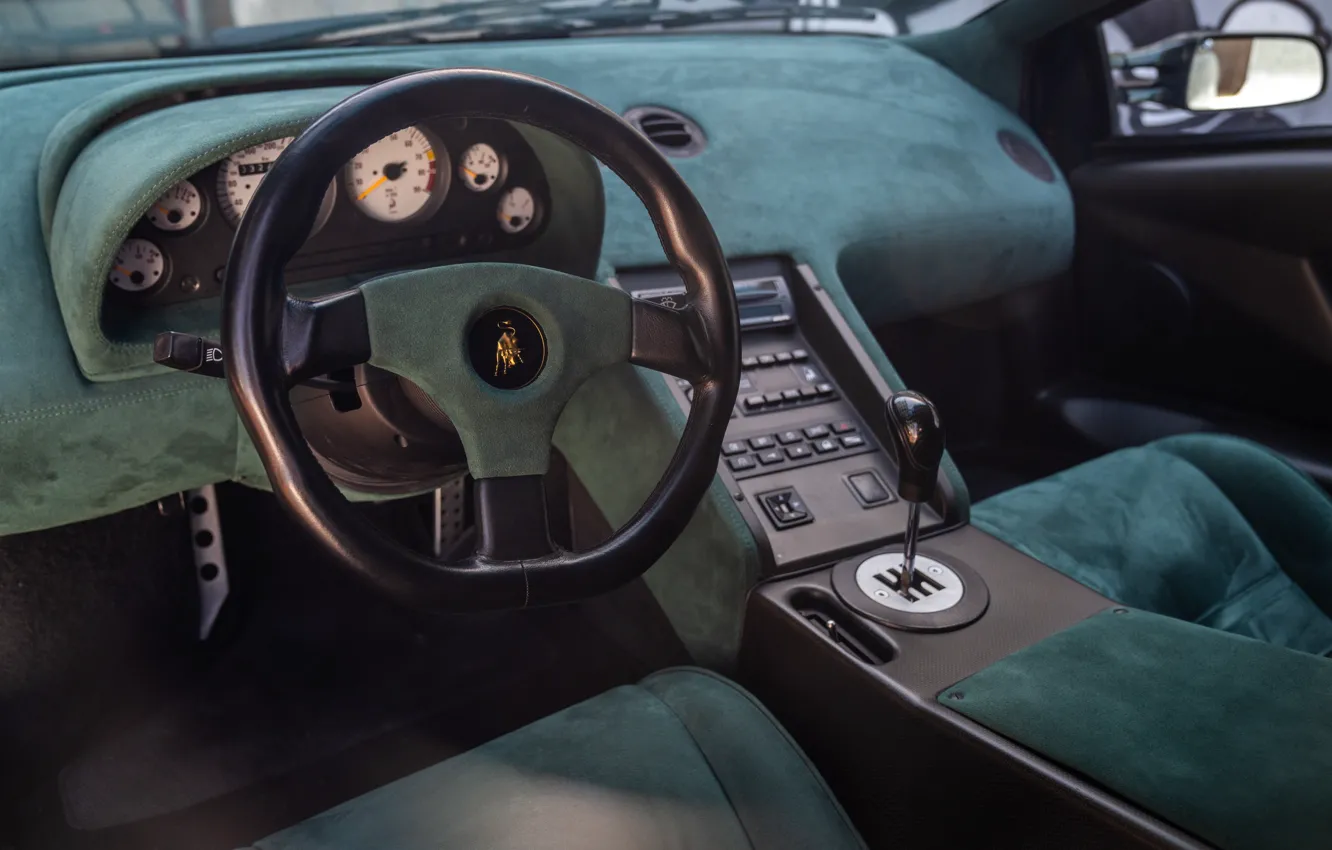 Wallpaper Lamborghini, Diablo, steering wheel, Lamborghini Diablo SE30 ...