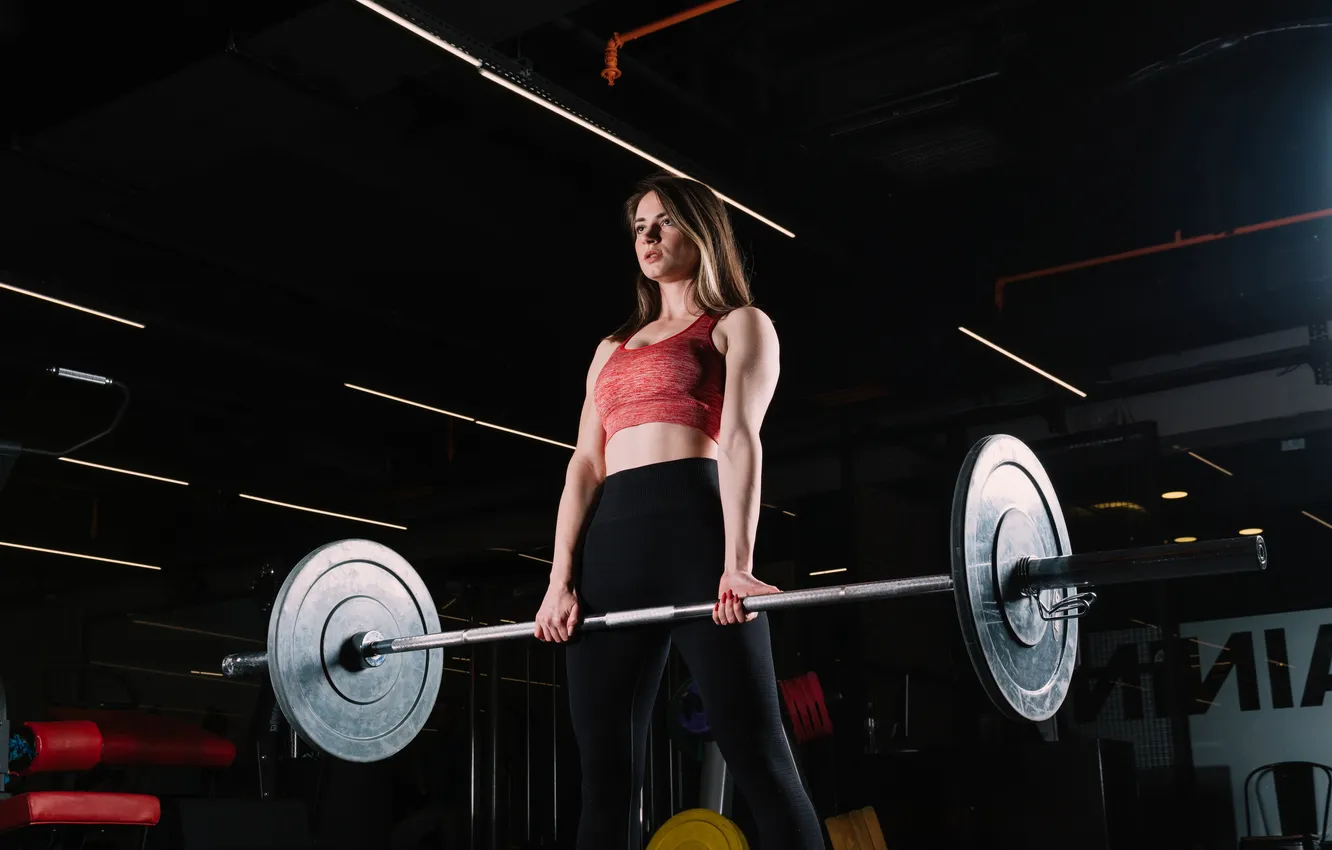 Wallpaper woman, heavy, indoor, Lifting, Lift, full body workout, full ...