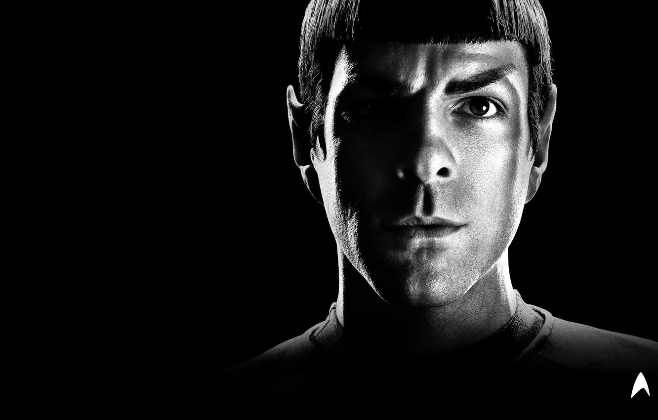 Wallpaper face, the series, black background, Star Trek, character ...